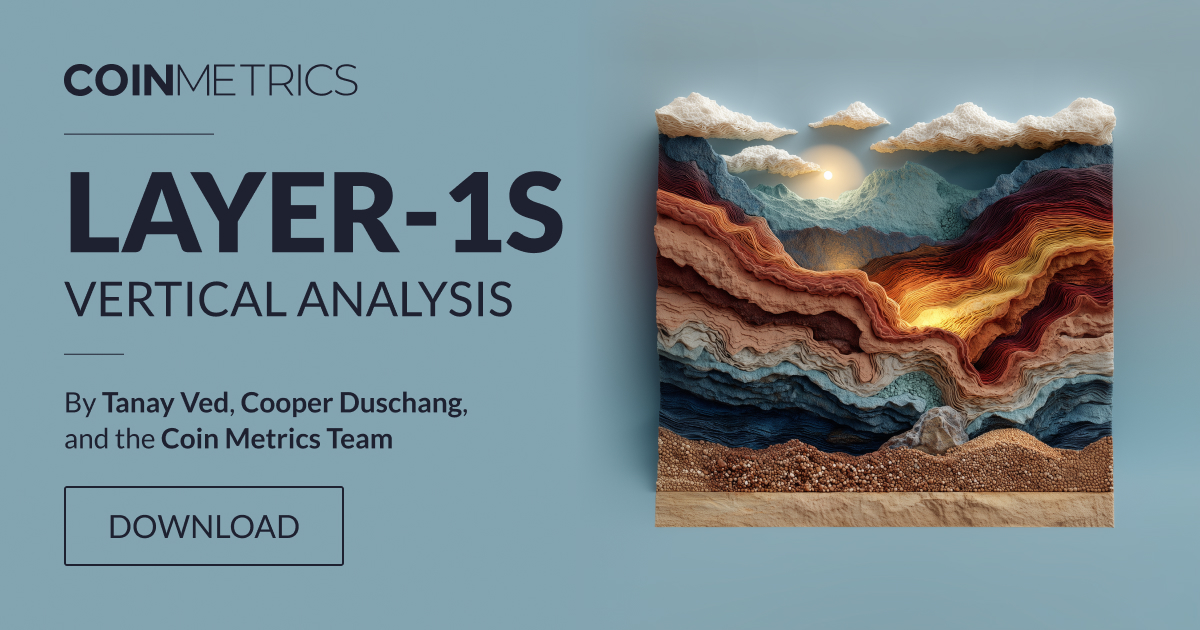 Layer 1s - Vertical Analysis - Coin Metrics